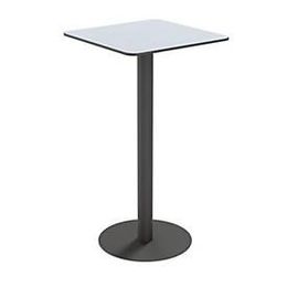 Paperflow Outdoor-Tisch Cross, quadratisch, Tellerfuß, B 600 x T 600 x H 1100 mm, grau/mattschwarz