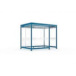 Überdachungssystem WSM Köln K3 d/b, B 3180 x T 2165 x H 2510 mm, Bausatz, enzianblau RAL 5010