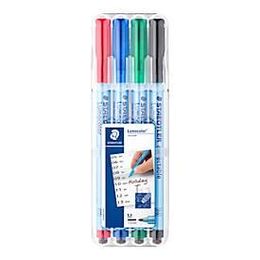 Folienstifte Staedtler Lumocolor® correctable, Linienbreite M, trocken abwischbar, 4 Stück