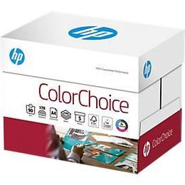 HP Kopierpapier Hewlett Packard ColorChoice, DIN A4, 90 g/m², hochweiß, 1 Karton = 5 x 500 Blatt