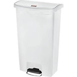 Rubbermaid Tretabfalleimer Slim Jim®, Kunststoff, Fassungsvermögen 68 Liter, weiß