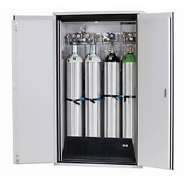 ASECOS Druckgasflaschenschrank G-ULTIMATE-90 Standard, Doppelflügeltür, 4x 50 l Flaschen, B 1198 x T 615 x H 2050 mm