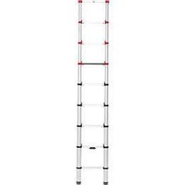 Teleskopleiter Hailo T80 FlexLine, EN 131-6, höhenverstellbar, Einhand-Entriegelung, bis 150 kg, 9 Sprossen