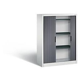 C+P Rollladenschrank Omnispace, H1345B1000T420 mm, Lichtgrau/Schwarzgrau