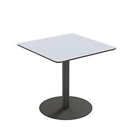 Paperflow Outdoor-Tisch Cross, quadratisch, Tellerfuß, B 800 x T 800 x H 750 mm, grau/mattschwarz