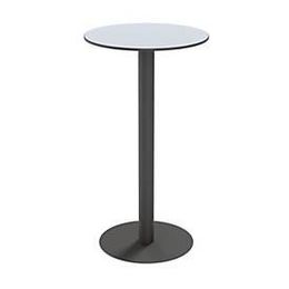 Paperflow Outdoor-Tisch Cross, rund, Tellerfuß, ⌀ 600 x H 1100 mm, grau/mattschwarz
