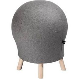 Topstar Hocker Sitness Alpine, mit integriertem Gymnastikball, Bezug 75 % Schurwolle, hellgrau