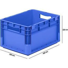 Schäfer Shop Euro Box Leichtbehälter ELB 4220, aus PP, Inhalt 20,4 L, ohne Deckel, blau