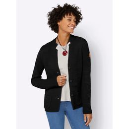 Strickjacke Casual Looks Gr. 52, schwarz Damen Strickjacken