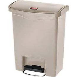 Rubbermaid Tretabfalleimer Slim Jim®, Kunststoff, Fassungsvermögen 30 Liter, beige