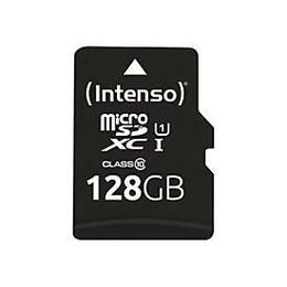 Intenso - Flash-Speicherkarte (microSDXC-an-SD-Adapter inbegriffen) - 128 GB - UHS-I / Class10 - microSDXC UHS-I