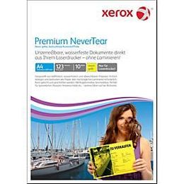 Synthetikpapier Xerox Premium NeverTear, DIN A4, 123 µm, neongelb, 1 Paket = 10 Blatt