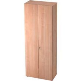 Schrank TOPAS LINE, Akten/Garderobenschrank, 6 Ordnerhöhen, B 800 mm, Nussbaum