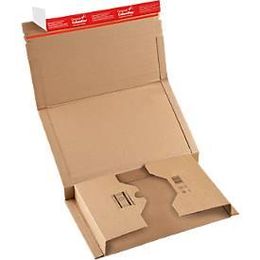 Colompac Wickelverpackung CP 020, mit Selbstklebeverschluss, Wellpappe, braun, B 388 x T 260 x H 100 mm (C4+), 20 Stück