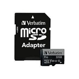 Verbatim PRO - Flash-Speicherkarte - 32 GB - microSDHC UHS-I