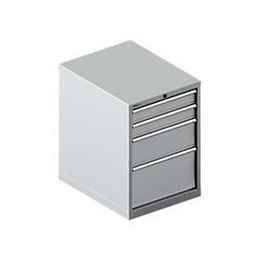 Schäfer Shop Schäfer Shop Select Schubladenschrank 27-36, 4 Schübe, bis 200 kg, B 564 x T 725 x H 800 mm, weißaluminium/weißaluminium