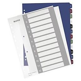 Leitz Register Style, Zahlenregister, extrabreit, einzeln, Zahlen 1-12