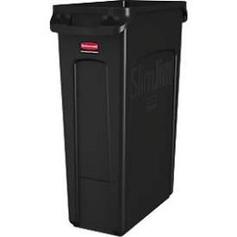 Rubbermaid Slim Jim® Abfallbehälter, 87 Liter, schwarz