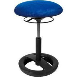 Topstar Fitness-Hocker SITNESS BOB, ergonomisches Sitzen, Sitzhöhe 440 bis 570 mm, blau, Gestell schwarz pulverbeschichtet