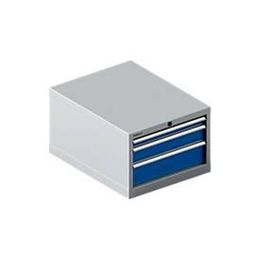 Schäfer Shop Schäfer Shop Select Schubladenschrank 27-36, 3 Schübe, bis 200 kg, B 564 x T 725 x H 400 mm, enzianblau/weißaluminium