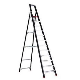 Altrex Stufenstehleiter Professional Topline, einseitig, Aluminium, 12 Stufen, schwarz