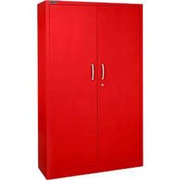 Schäfer Shop Schäfer Shop Select Flügeltürenschrank MS iCOLOUR, Stahl, 5 Ordnerhöhen, B 1200 mm, rot RAL 3020