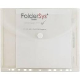 Sichttasche Foldersys FolderGreen®, A4 Hochformat, EURO-Lochung/umlaufende Dehnfalte/Abheftrand/Klappe/Klettverschluss, 100 % PCR-PP, transparent ,10 Stück