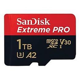 Sandisk Extreme Pro - Flash-Speicherkarte (microSDXC-an-SD-Adapter inbegriffen) - 1 TB - A2 / Video Class V30 / UHS-I U3 / Class10 - microSDXC UHS-I