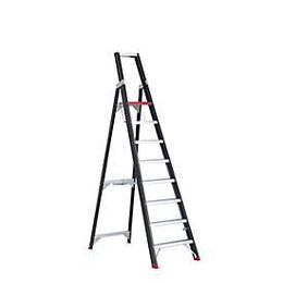 Altrex Stufenstehleiter Professional Topline, einseitig, Aluminium, 8 Stufen, schwarz