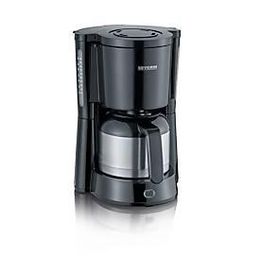 Kaffeemaschine Severin KA 4835, 1000 W, für bis zu 8 Tassen, Abschaltautomatik, Tropfverschluss, Wasserstandsanzeige, mit Edelstahlkanne, schwarz