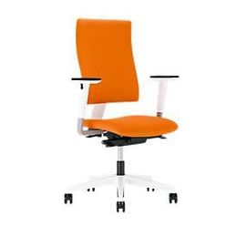 Nowy Styl NowyStyl Bürostuhl 4ME, Synchronmechanik, ohne Armlehnen, höhenverstellbare Rückenlehne, weiß/orange