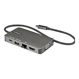 StarTech.com USB-C Multiport Adapter - USB-C auf 4K 30Hz HDMI oder 1080p VGA - USB Typ-C Mini Dock mit 100W Power Delivery Passthrough, 3-Port USB Hub 5 Gbit/s, GbE - 30cm Kabel (DKT30CHVPD2) - Dockingstation - USB-C