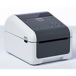 Etikettendrucker Brother TD-4420DN, 203 mm/Sek., USB/LAN, für 19-118 mm breite Etiketten, B 180 x T 155 x H 224 mm, weiß-grau