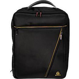 Laptoptasche Exacompta Dual Exacitve, für Laptops bis 15,6", Dokumente bis DIN A4, B 320 x T 110 x H 490 mm, Polyester, schwarz