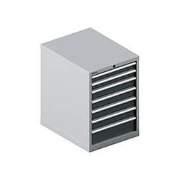 Schäfer Shop Schäfer Shop Select Schubladenschrank 27-36, 7 Schübe, bis 75 kg, B 564 x T 725 x H 800 mm, anthrazitgrau/weißaluminium