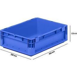Schäfer Shop Euro Box Leichtbehälter ELB 4120, aus PP, Inhalt 10,9 L, ohne Deckel, blau