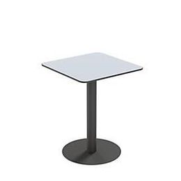 Paperflow Outdoor-Tisch Cross, quadratisch, Tellerfuß, B 600 x T 600 x H 750 mm, grau/mattschwarz