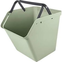Transportbox Sunware® Sigma Home, Volumen 60 l, klappbare Handgriffe, L 493 x B 388 x H 448 mm, Recycling-Polypropylen, grün