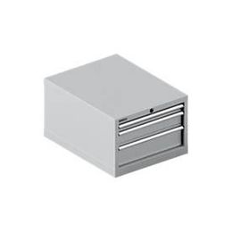 Schäfer Shop Schäfer Shop Select Schubladenschrank 27-36, 3 Schübe, bis 75 kg, B 564 x T 725 x H 400 mm, weißaluminium/weißaluminium