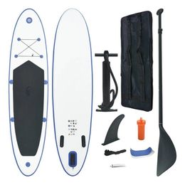 DOTMALL Inflatable SUP-Board Stand Up-Paddelboard-Set Aufblasbar Blau und Weiß Surfboard