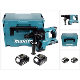 Makita Schlagbohrmaschine DHR 264 2 x 18 V / 36 V Li-Ion SDS Plus Akku-Bohrhammer in Makpac 4 m