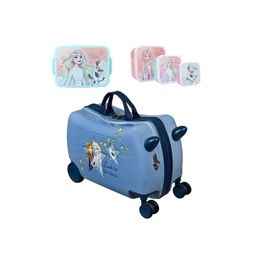 Disney Hartschalen-Trolley Disney Die Eiskönigin 5 tlg Set Mädchen Trolley Lunchbox Snackboxen