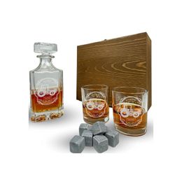 Lasernauten Whiskyglas Whisky Set mit Gravur Traktor Karaffe 700 ml und Gläser in Geschenkbox