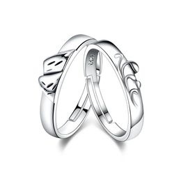 AquaBreeze Partnerring 2 pieces 925 sterling silver ring wedding rings pair rings (1-tlg.