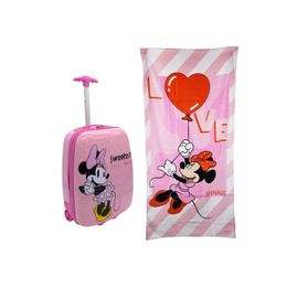 Disney Hartschalen-Trolley Disney Minnie Maus 2 tlg. Set Kinder Koffer plus Strandtuch