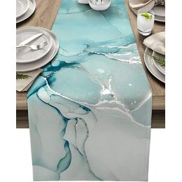 FIDDY Tischläufer Tischdecke im blauen Ozean-Strand-Stil