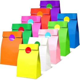 CHEPULA Geschenkpapier Bunte Geschenktüten-Set mit Aufklebern aus Papier