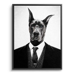 DOTCOMCANVAS® Leinwandbild Black Dog