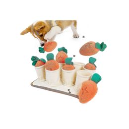 Houhence Tierkuscheltier Karotten Plüschtier Schnüffel Teppich Hund Intelligenzspielzeug