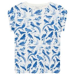 DEDICATED - Women's T-Shirt Visby Blue Birds - T-Shirt Gr XS weiß/blau